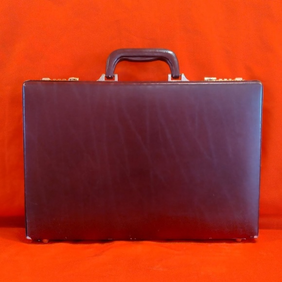 Bags | Dark Brown Attache Case With Secure Combination Lock Entry ...